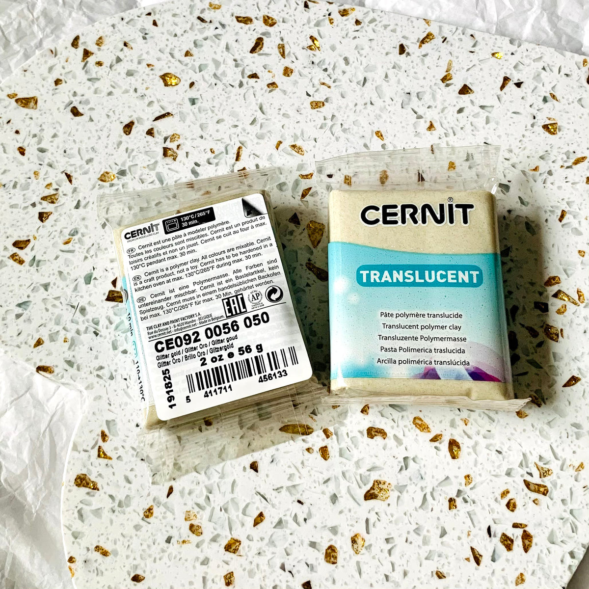 Cernit Clay - Translucent - Glitter Gold – Goyna Studio